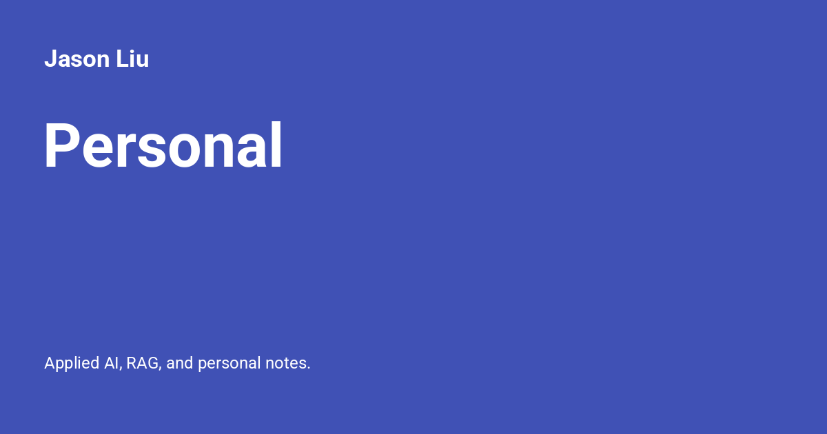 Personal - Jason Liu